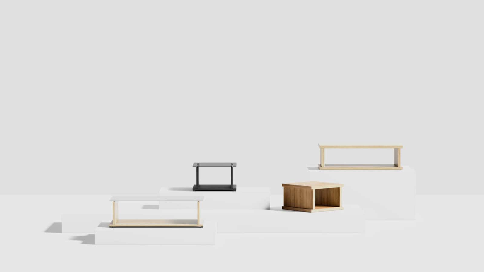 Cube Table – Modern Box Design with Open Storage Access