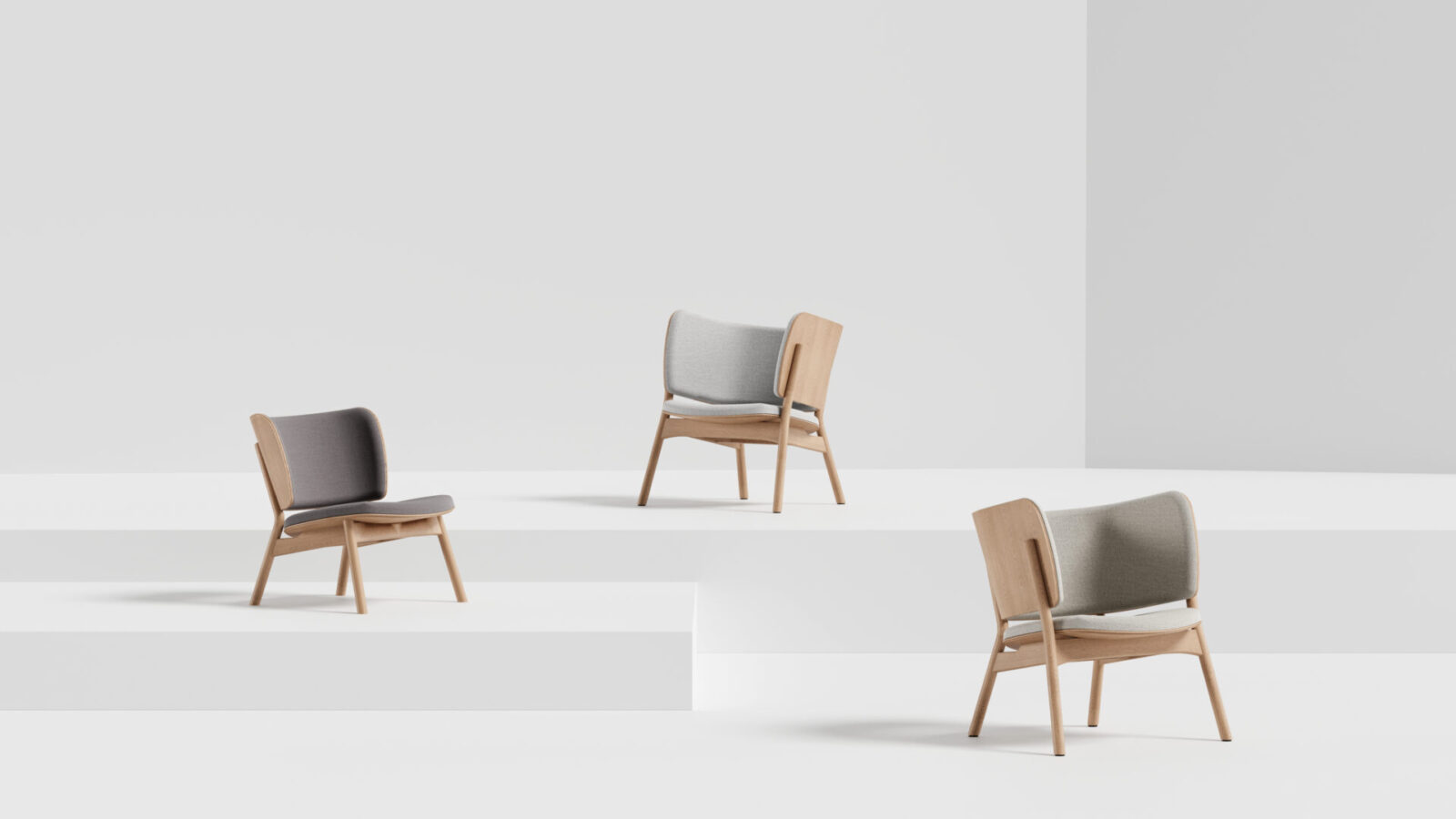 Wide Cushioned Lounge Chair with Beech Wood Legs for Comfortable Seating