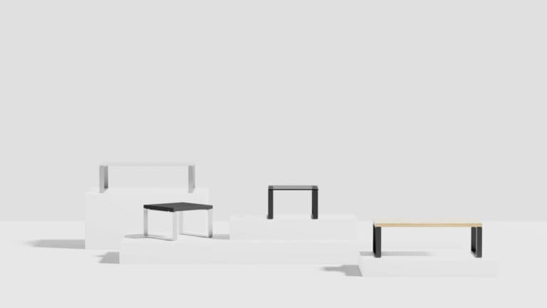Walker Table – Modern Minimalist Desk with Sturdy Rectangular Legs